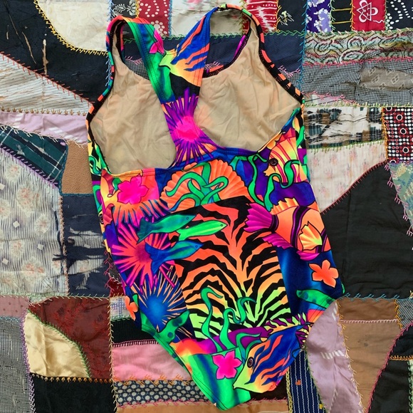 Speedo | Swim | Speedo Neon Exotic Fish Bathing Suit | Poshmark